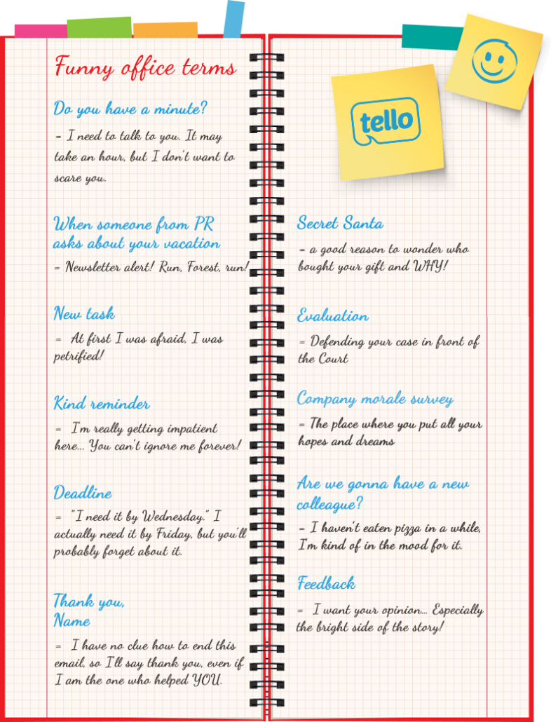 Tello's Funny Office Dictionary - blog.tello.com